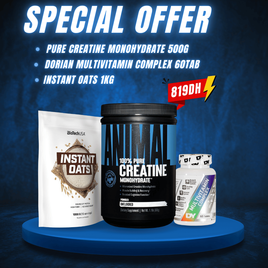 Pack animal pure creatine monohydrate 500g – Supplements maroc